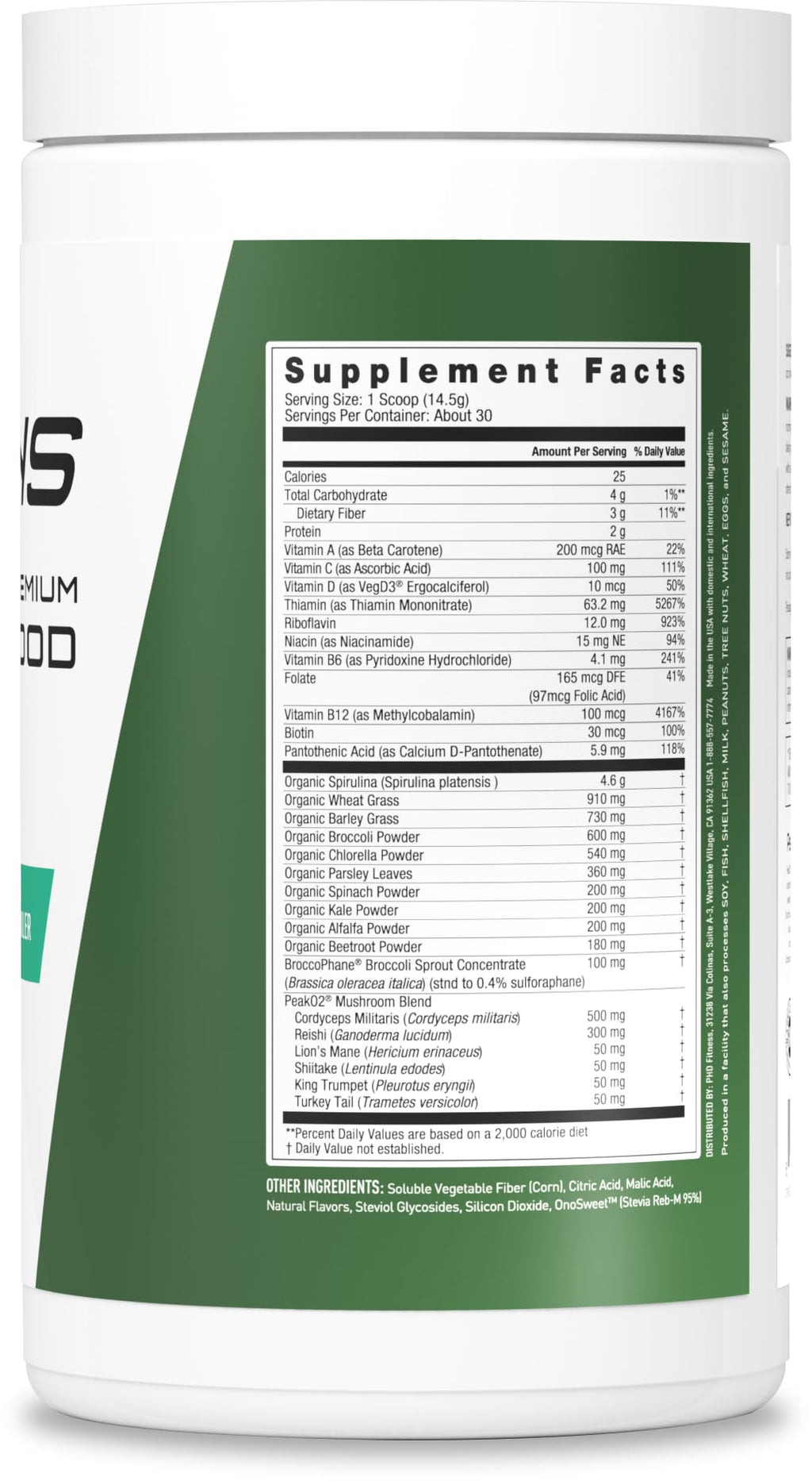 Organic spirulina powder for wellness