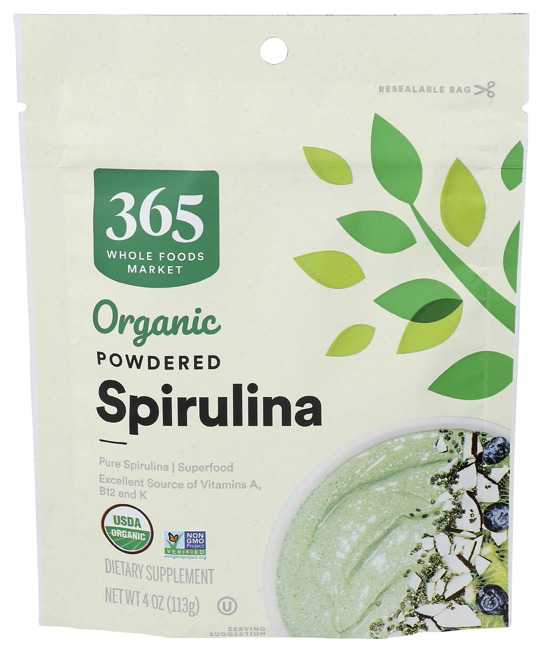 organic spirulina superfood powder
