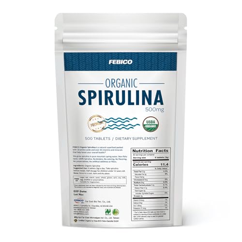 organic spirulina tablets for energy