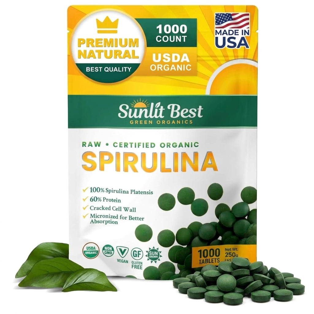 organic spirulina tablets for energy