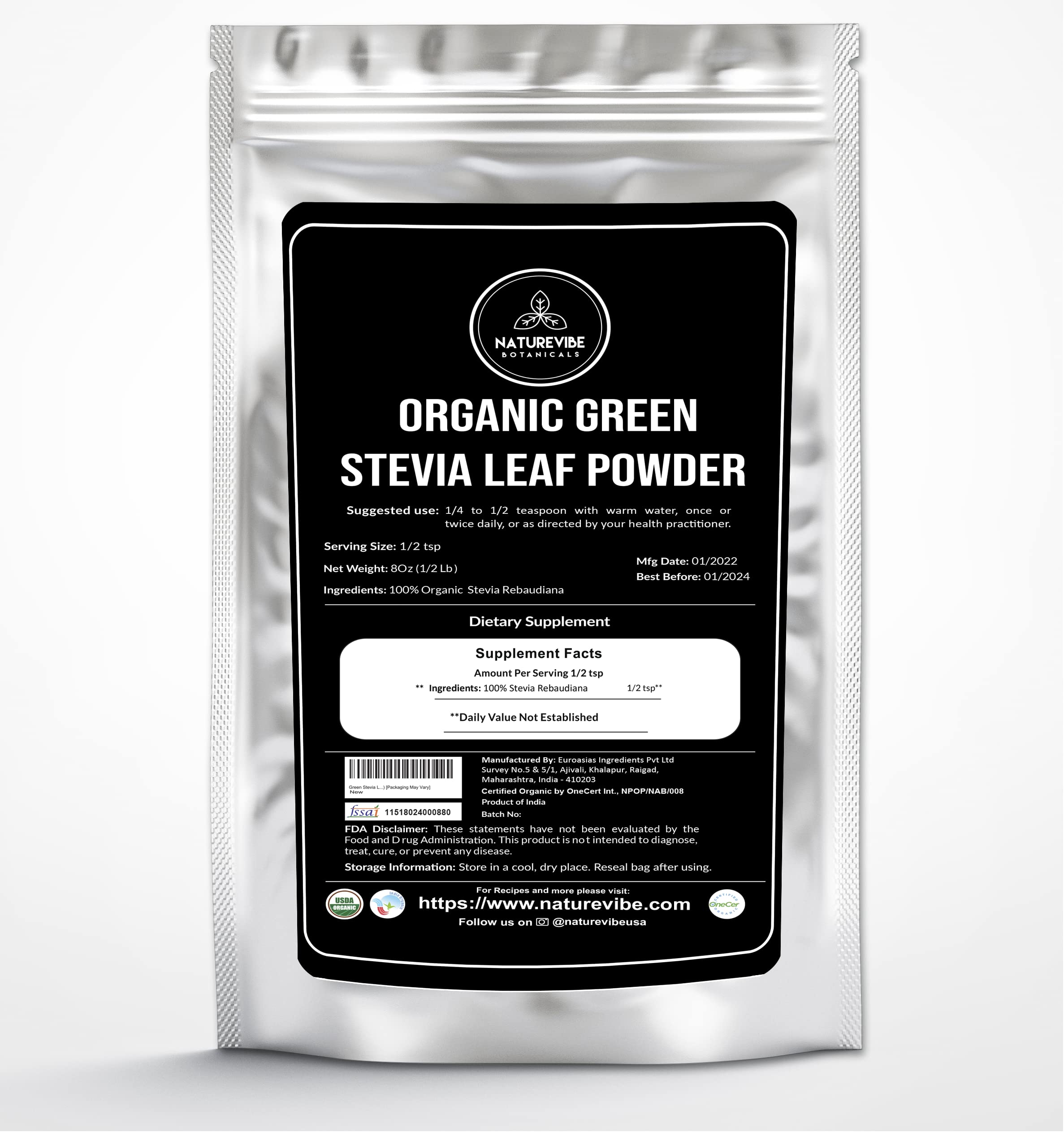 organic stevia leaf powder benefits