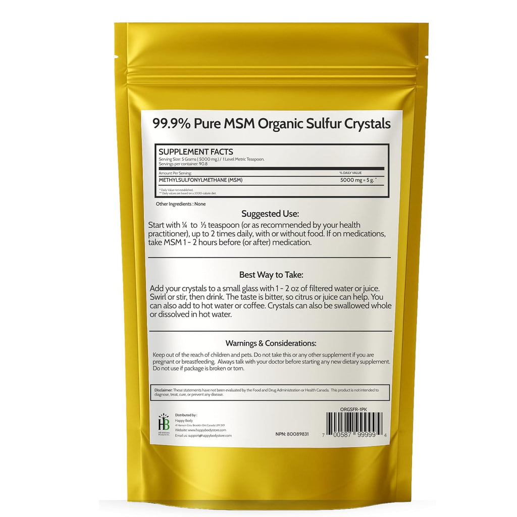 organic sulfur crystals for better sleep