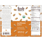 Organic sunflower lecithin for healthy cooking