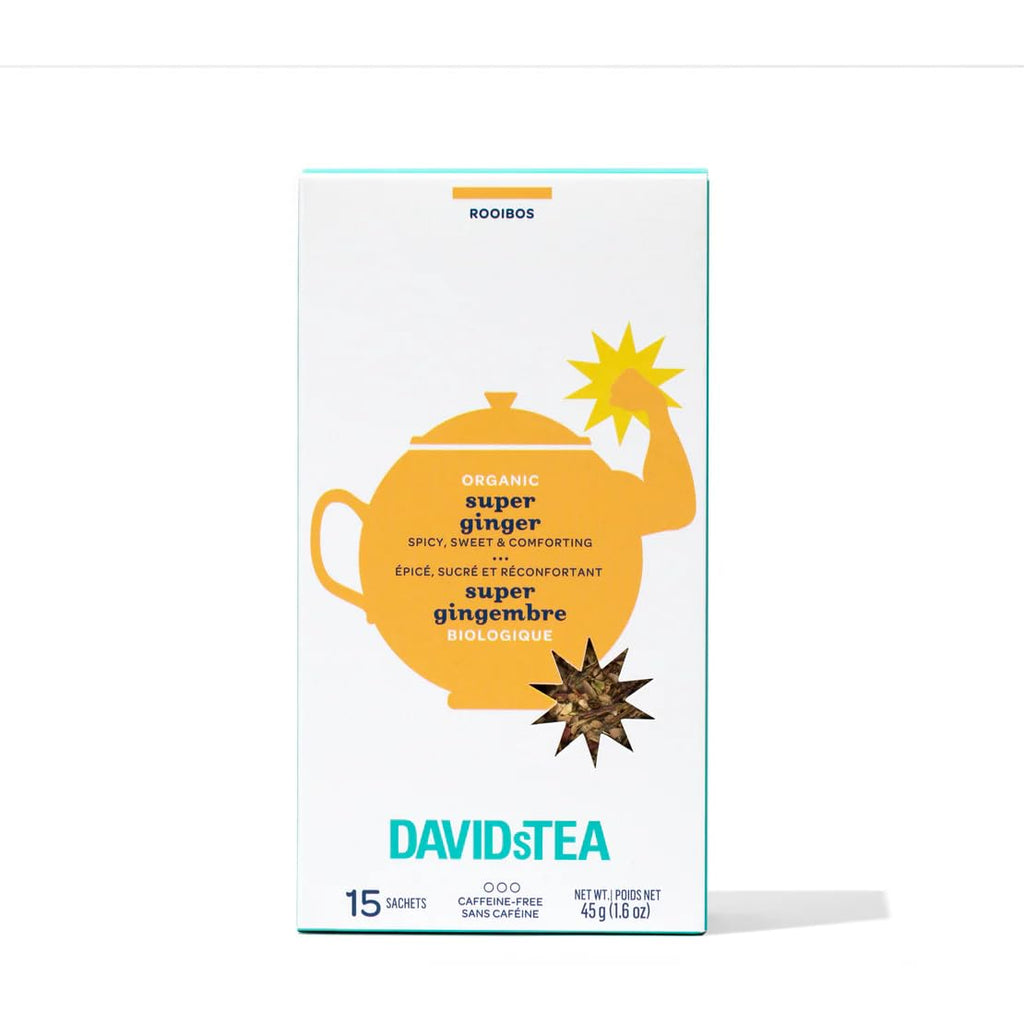 organic super ginger herbal tea bags