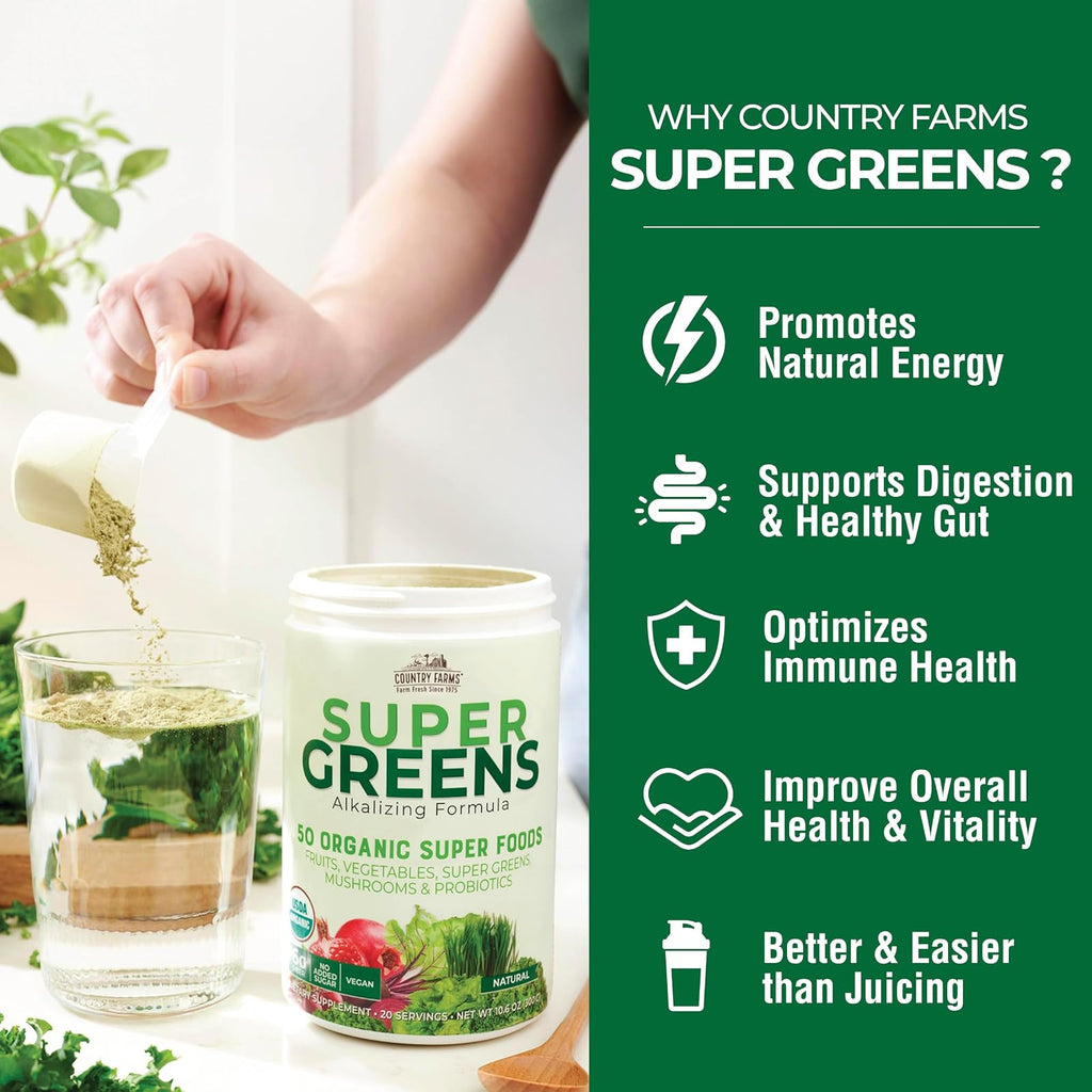 organic super greens for daily health