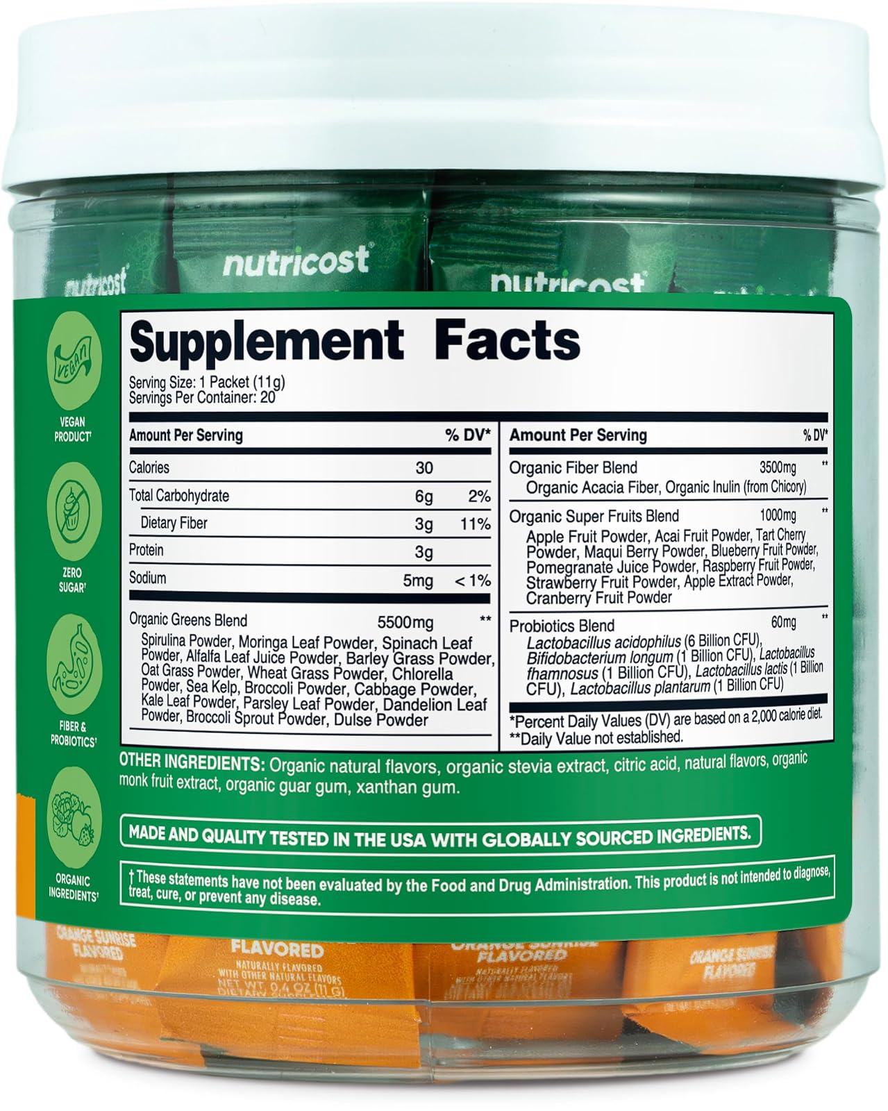 Organic Super Greens for energy and vitality