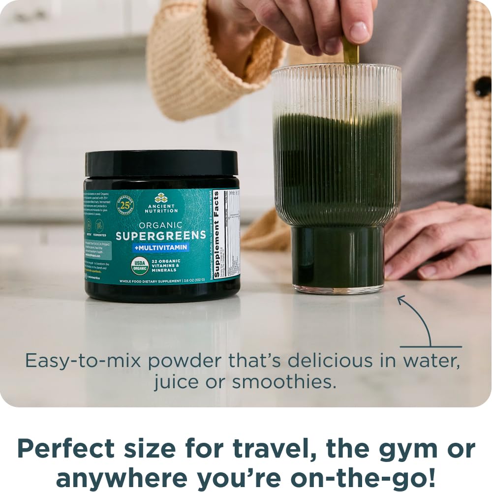 organic super greens for energy boost