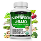 Organic Super Greens multivitamins for energy