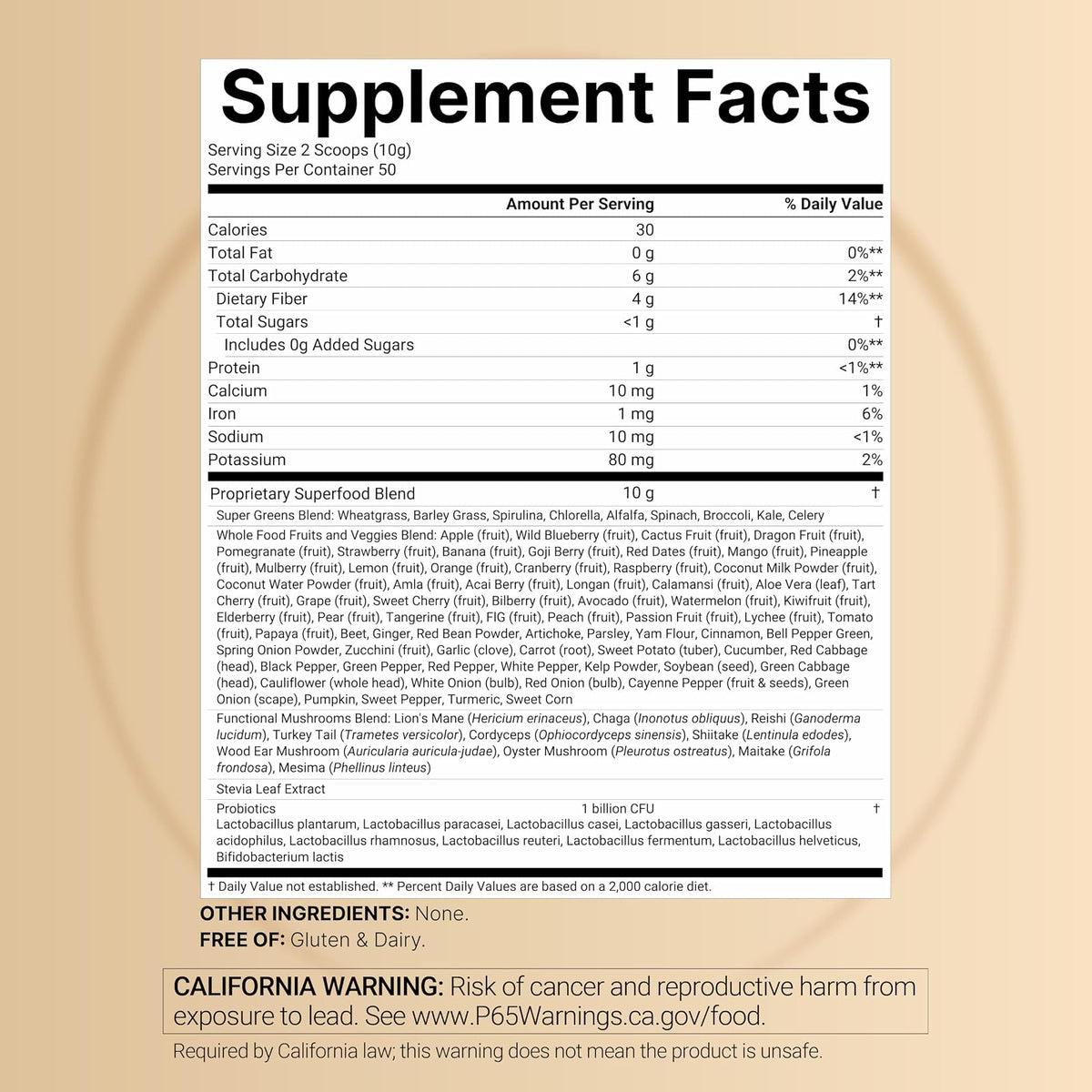 organic super greens powder for energy