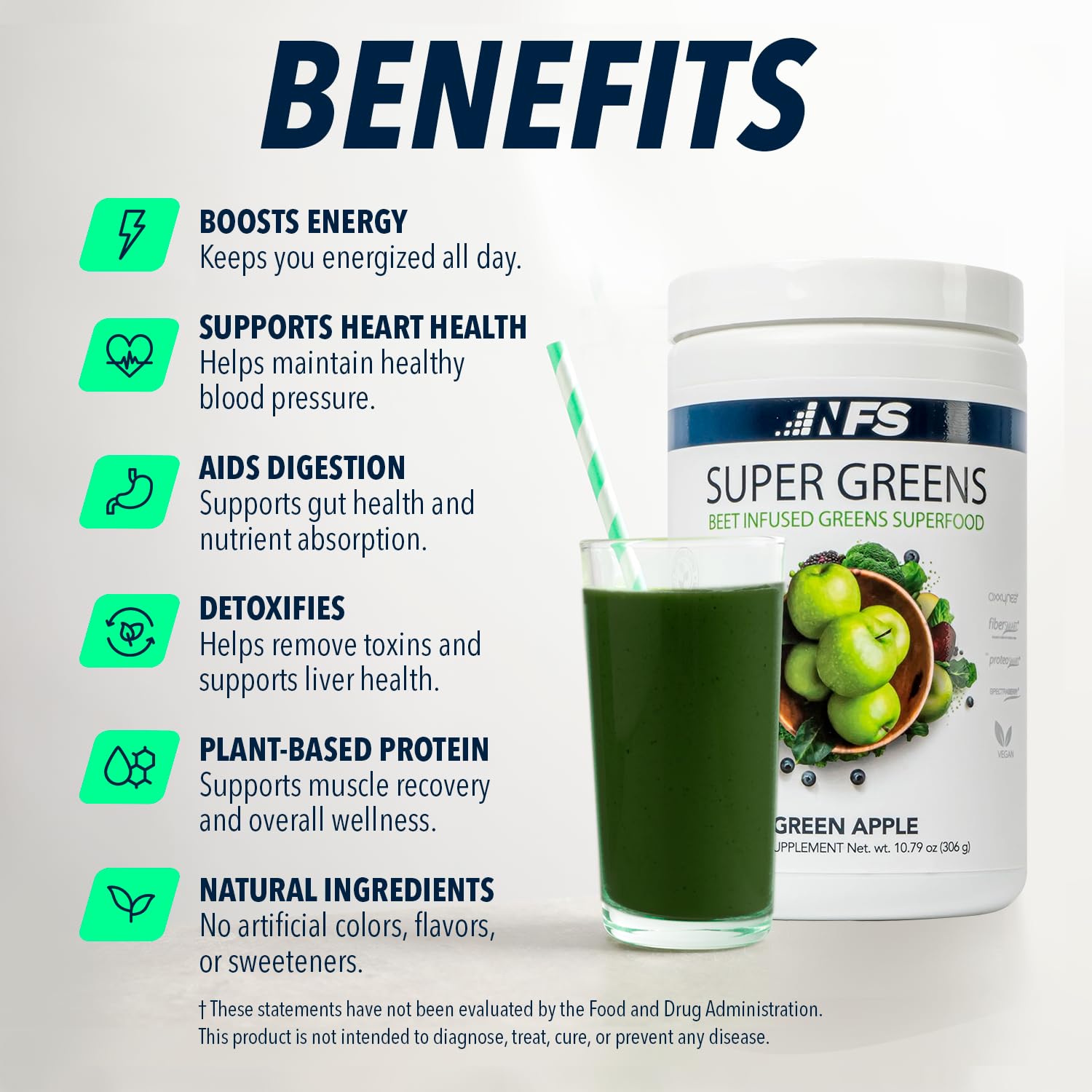 organic super greens powder for energy