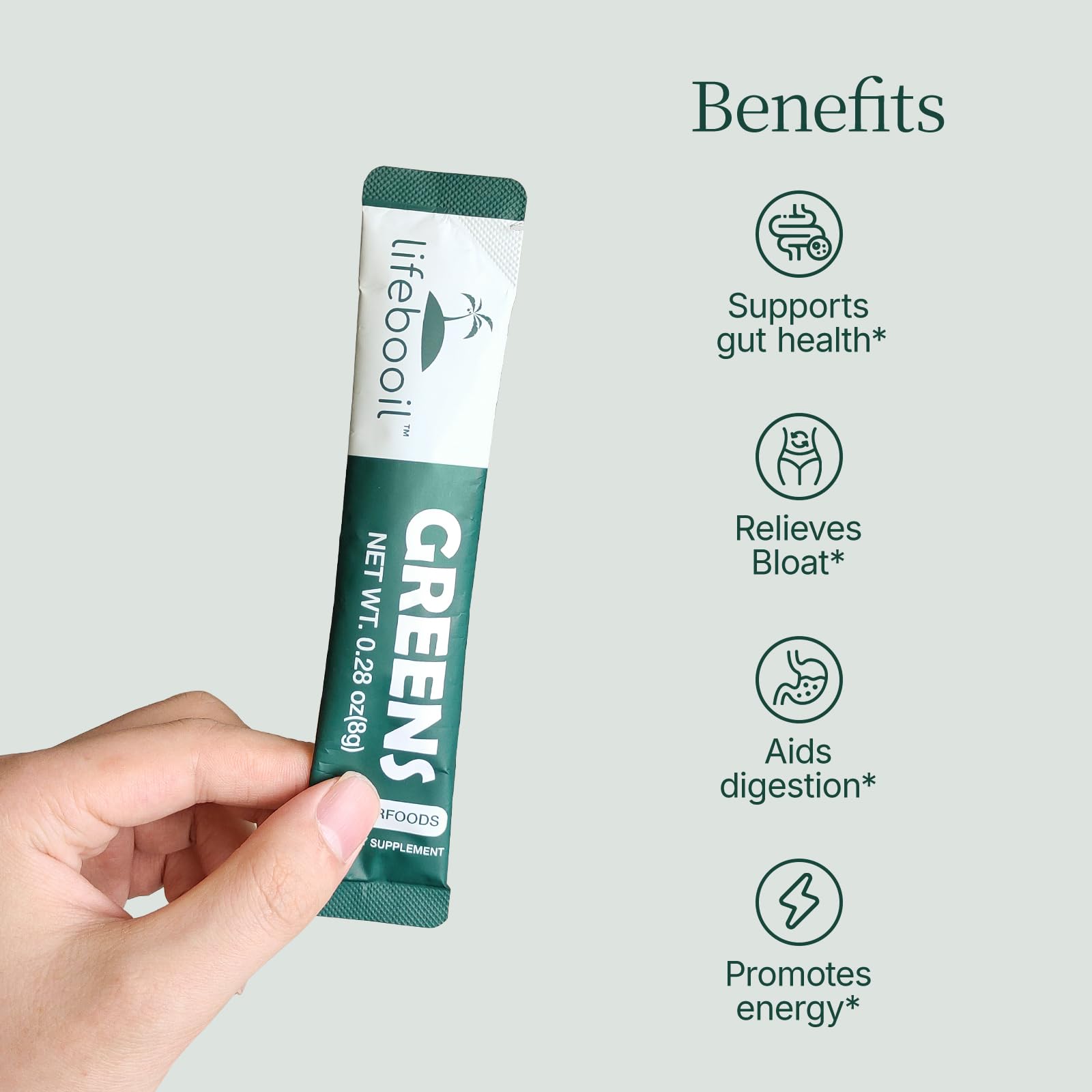 organic super greens powder packets
