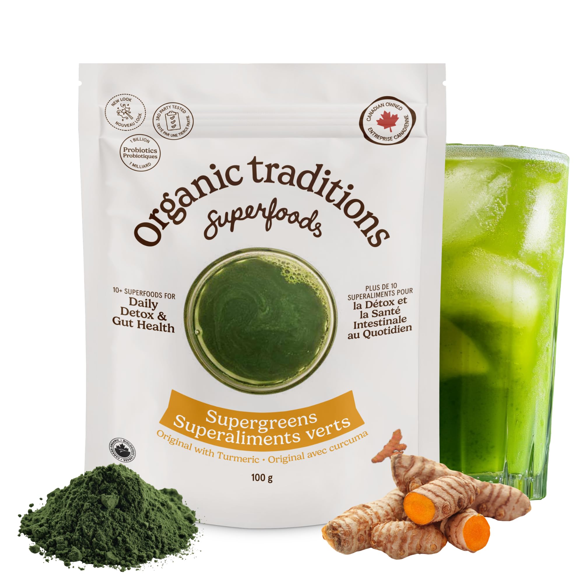 Organic Super Greens Turmeric Powder