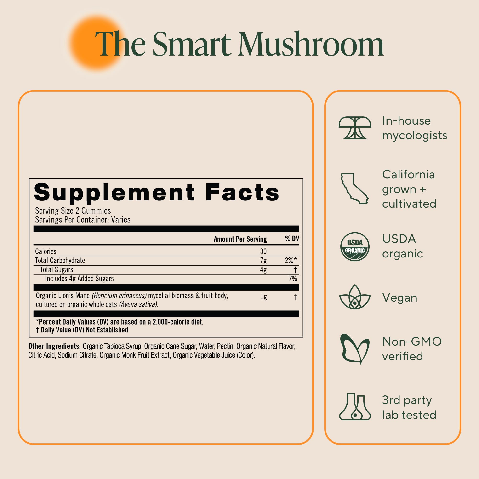 Organic superfood for memory support
