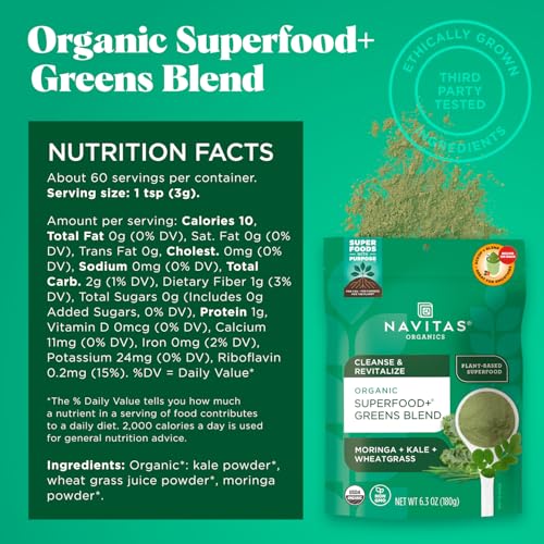 organic superfood greens for daily health