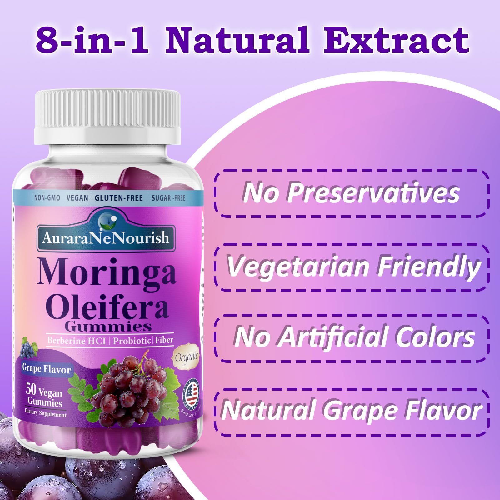 Organic superfood gummies for vitality