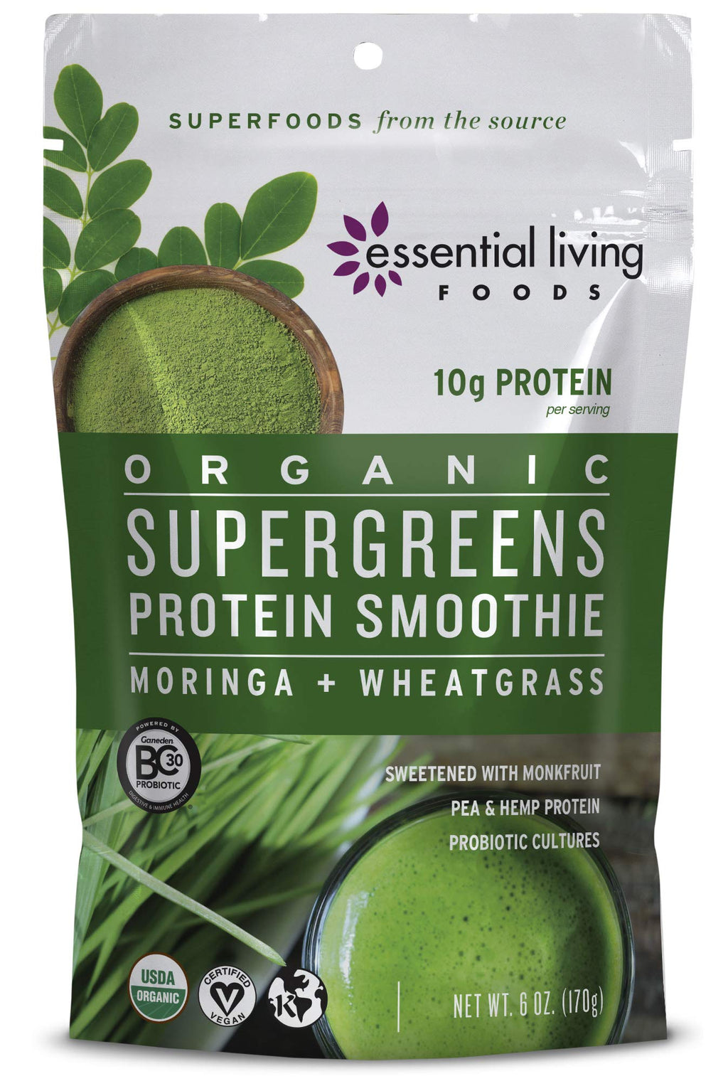 organic supergreens protein smoothie