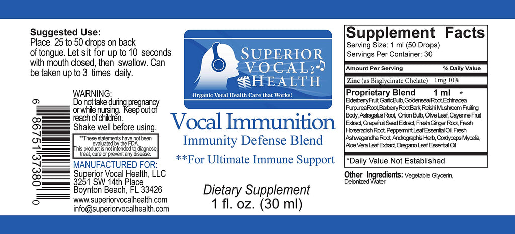 organic supplements for enhanced singing