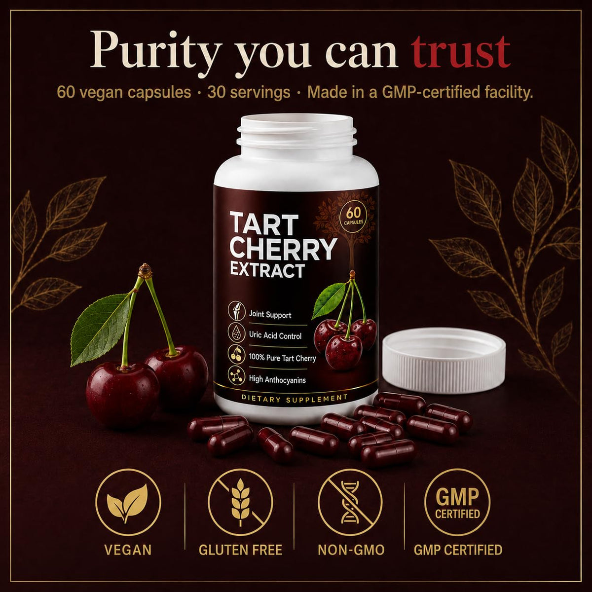 Organic tart cherry extract uses