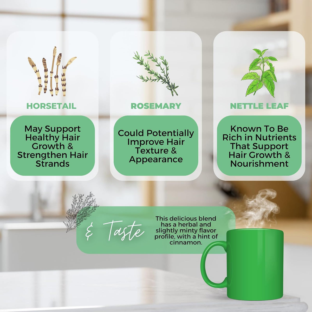 Organic tea blend for hair health