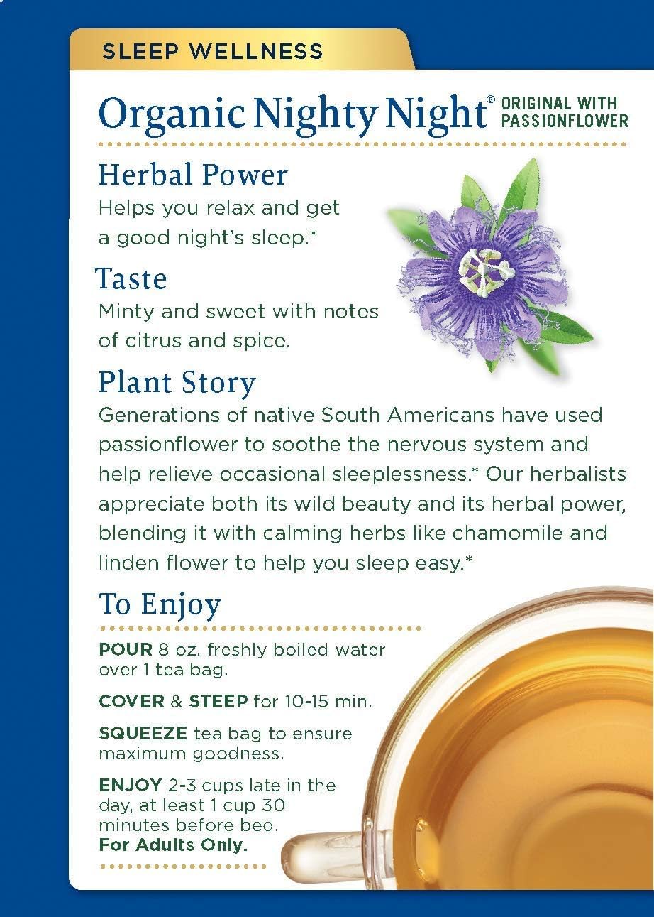 organic tea for restful sleep