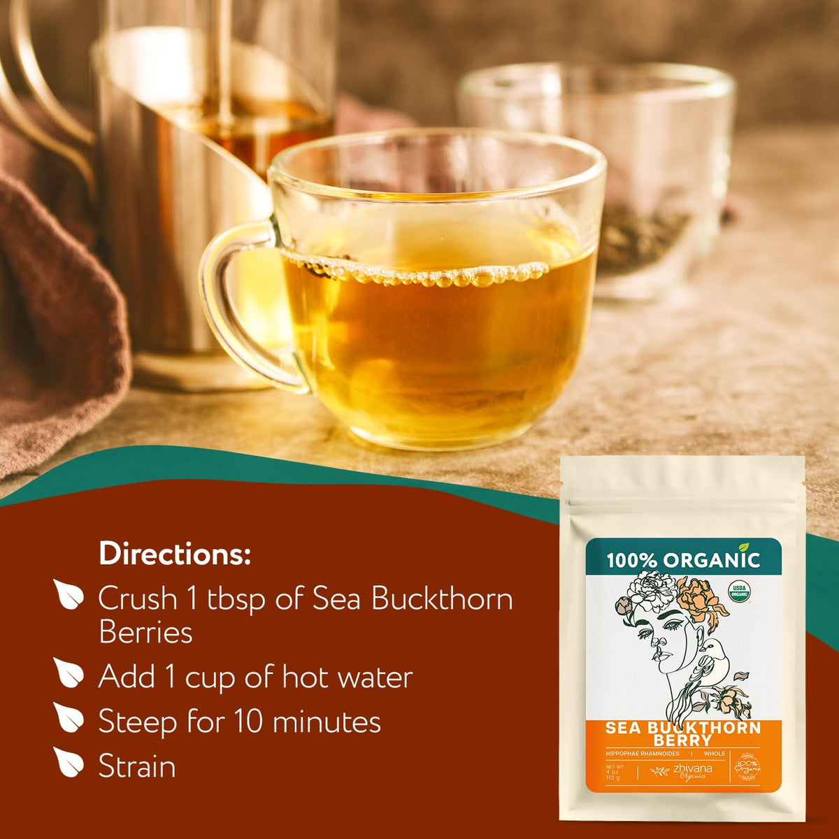 Organic tea for skin health