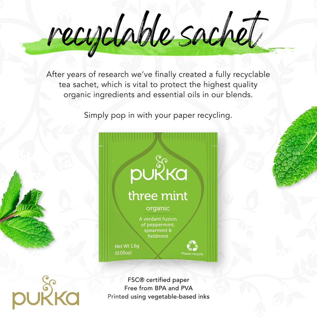organic Three Mint tea for relaxation