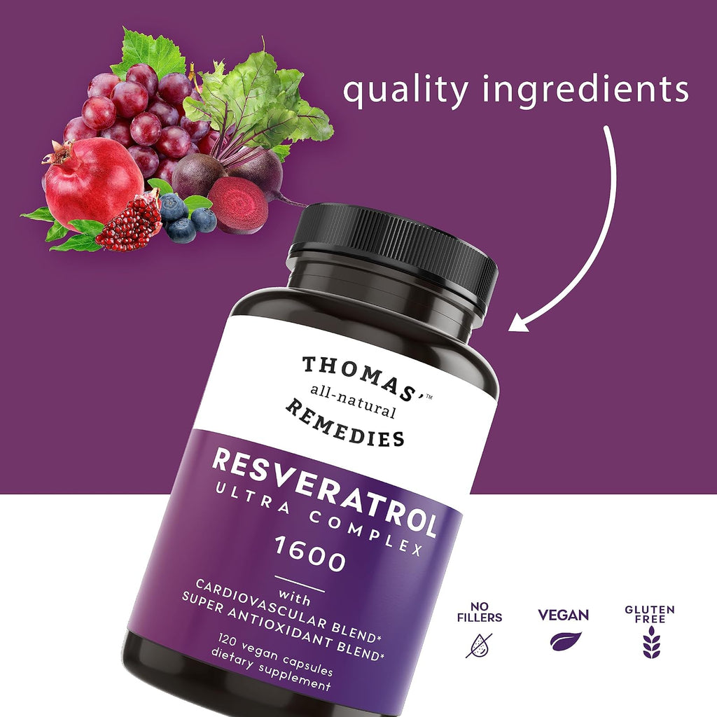 Organic trans-resveratrol 1600 mg supplement