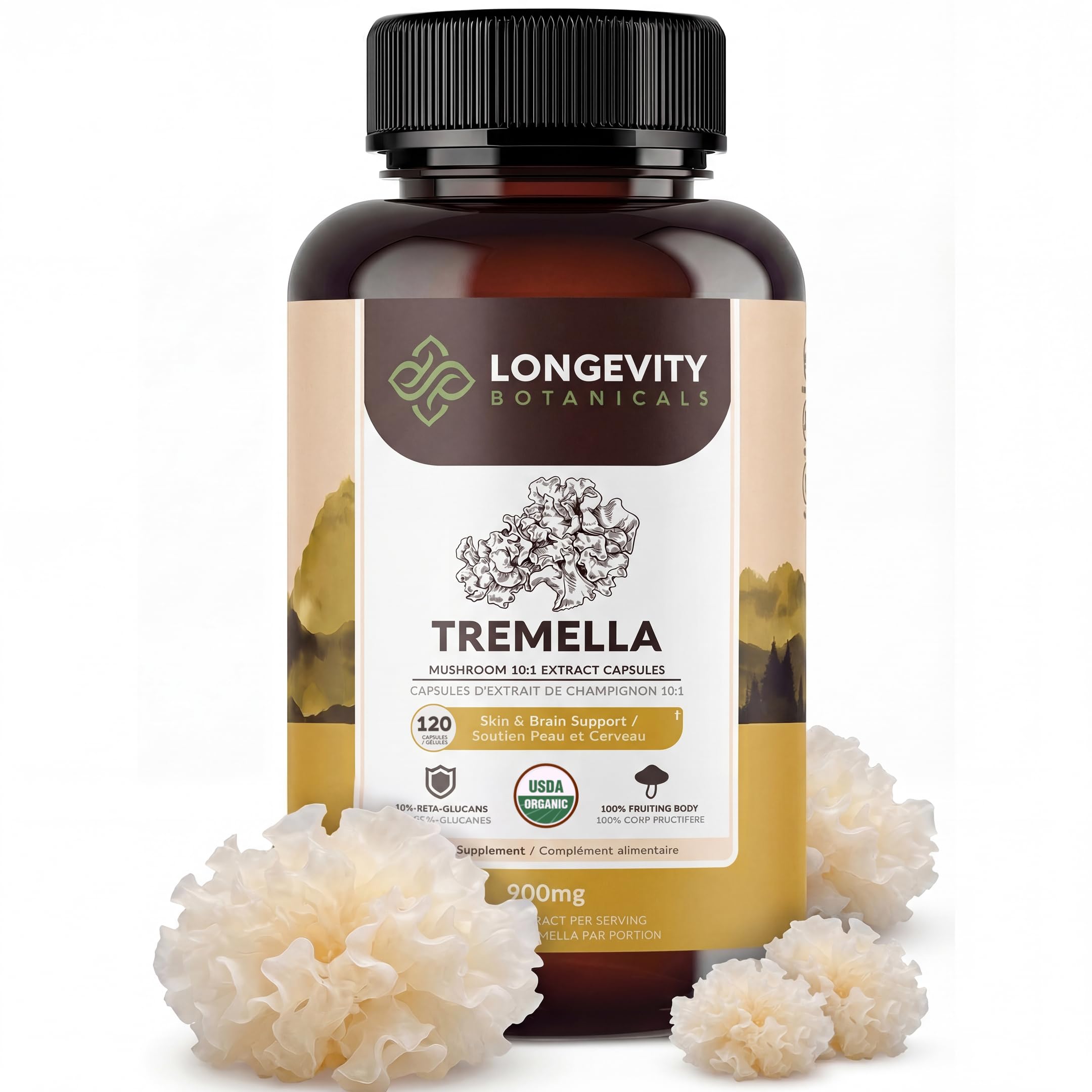 organic tremella mushroom capsules for skin