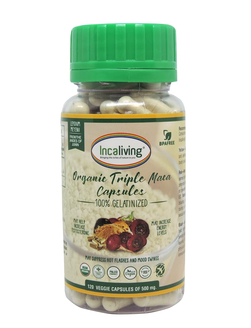 organic triple maca powder capsules