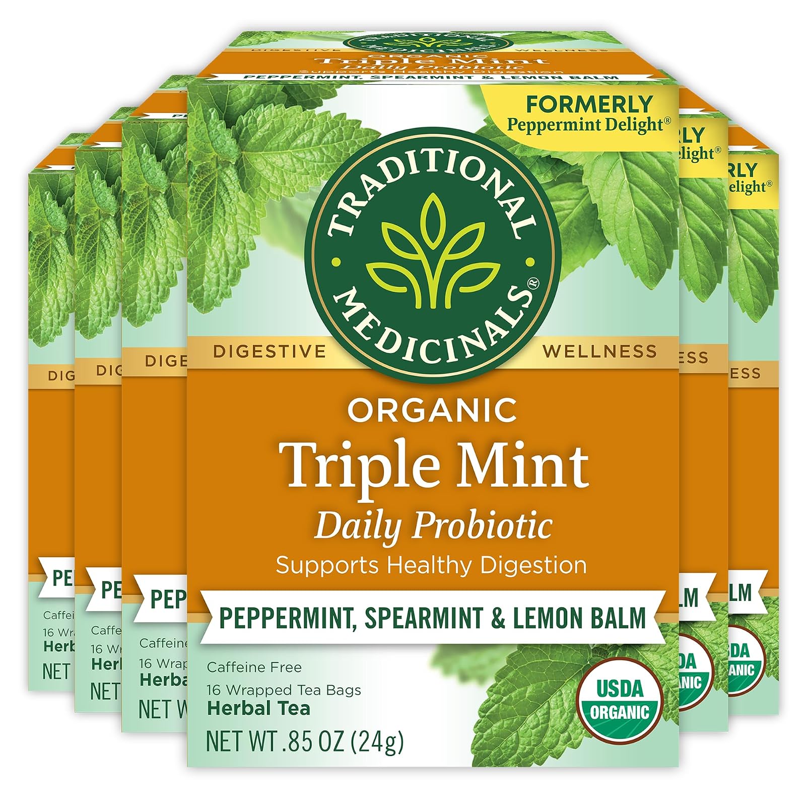 organic triple mint herbal tea bags