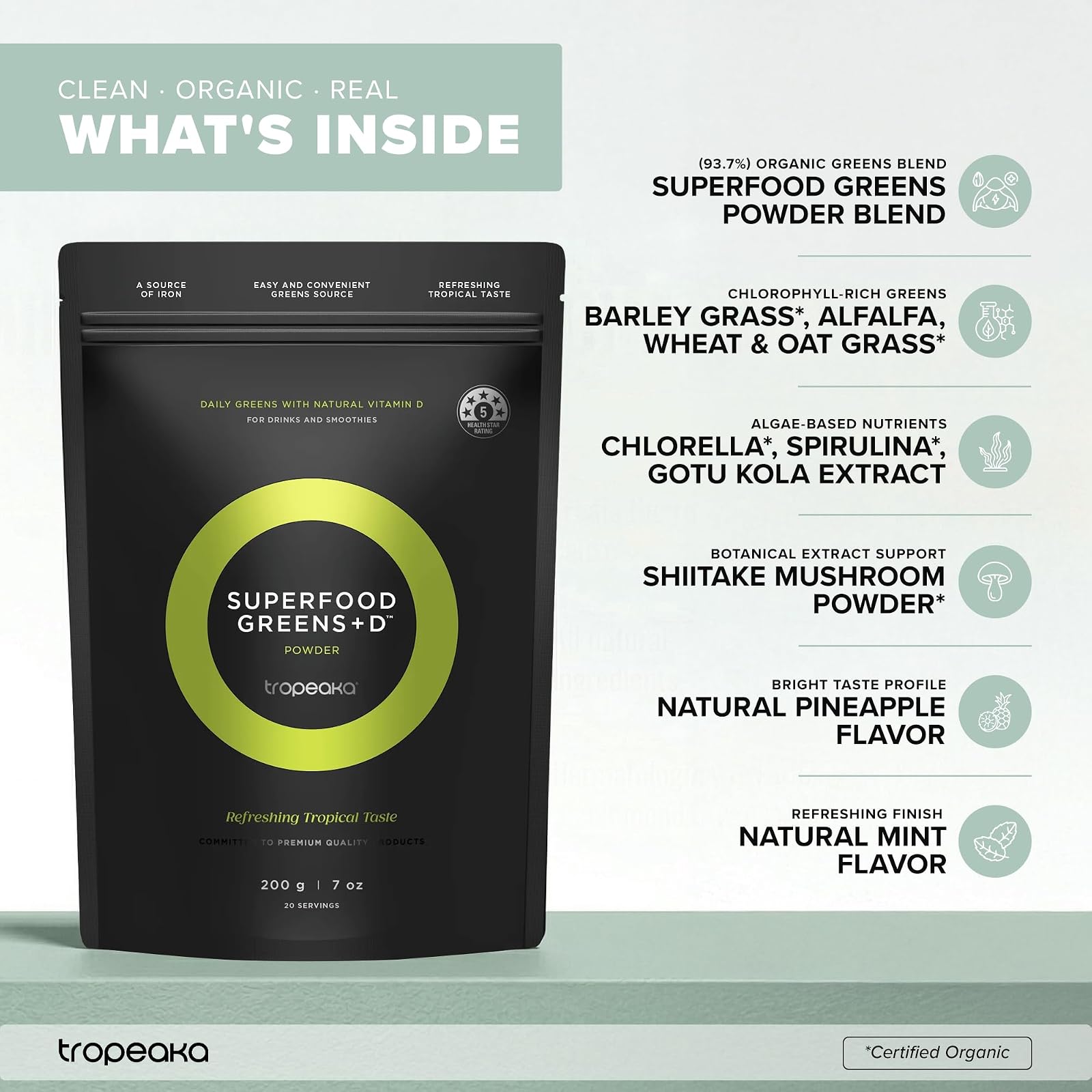organic Tropeaka Superfood Greens blend