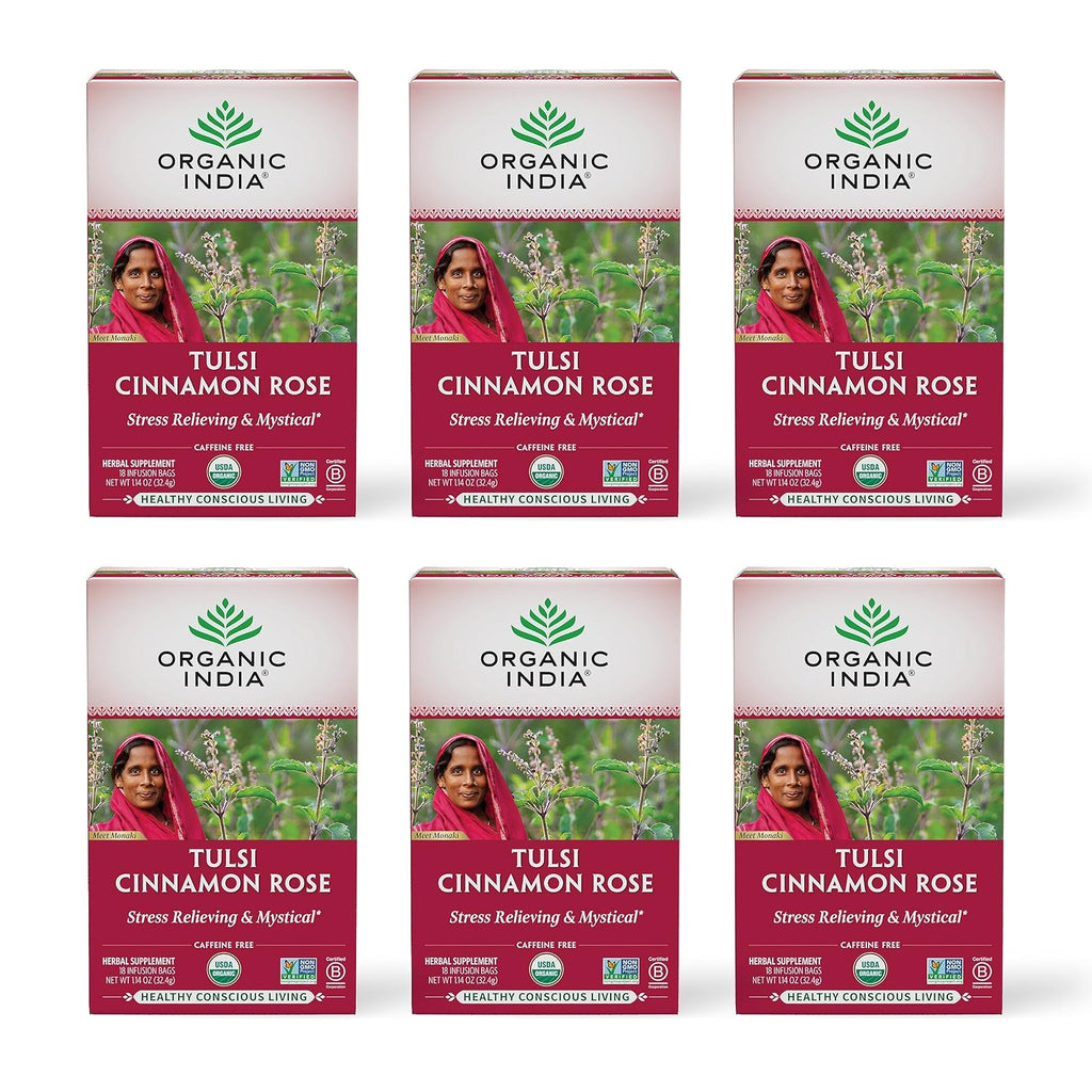 organic tulsi cinnamon rose tea bags
