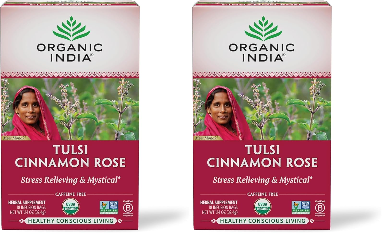 organic tulsi cinnamon rose tea bags
