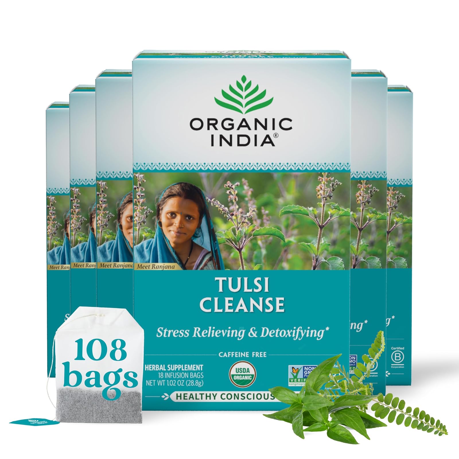 organic tulsi cleanse detox tea