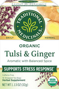 organic tulsi ginger herbal tea bags