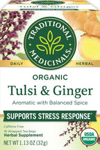 organic tulsi ginger herbal tea bags