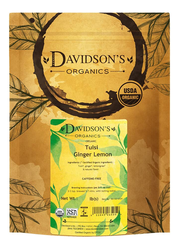 organic tulsi ginger lemon tea