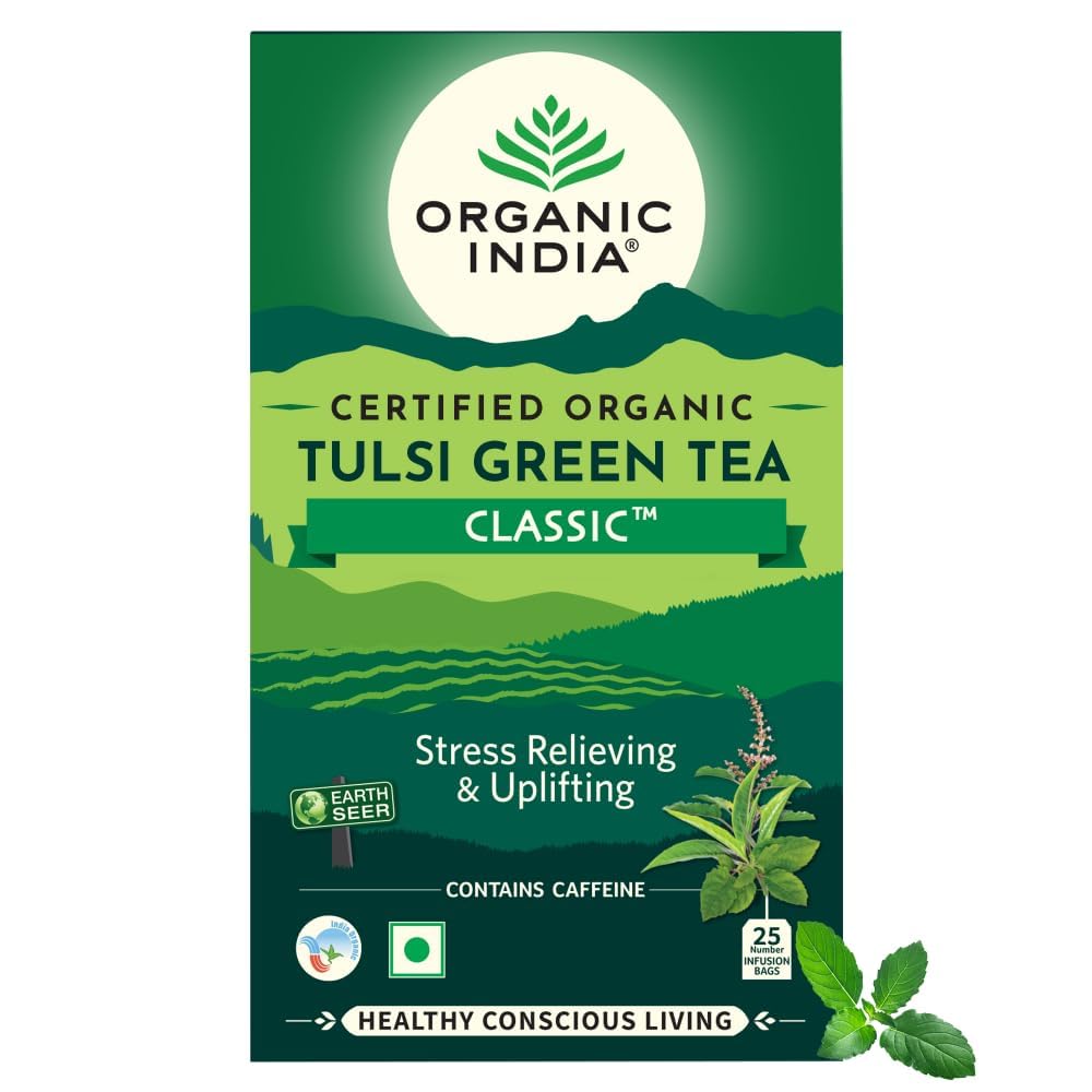 organic tulsi green tea bags