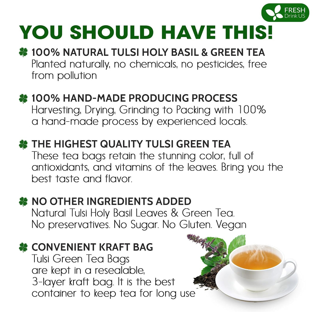 organic Tulsi green tea for wellness