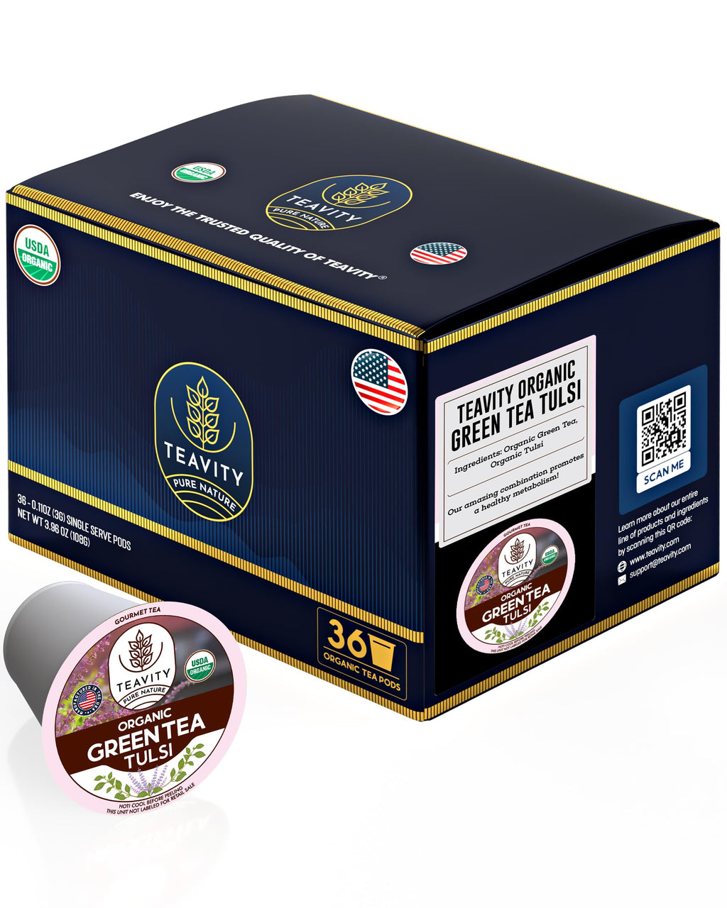organic tulsi green tea samplers