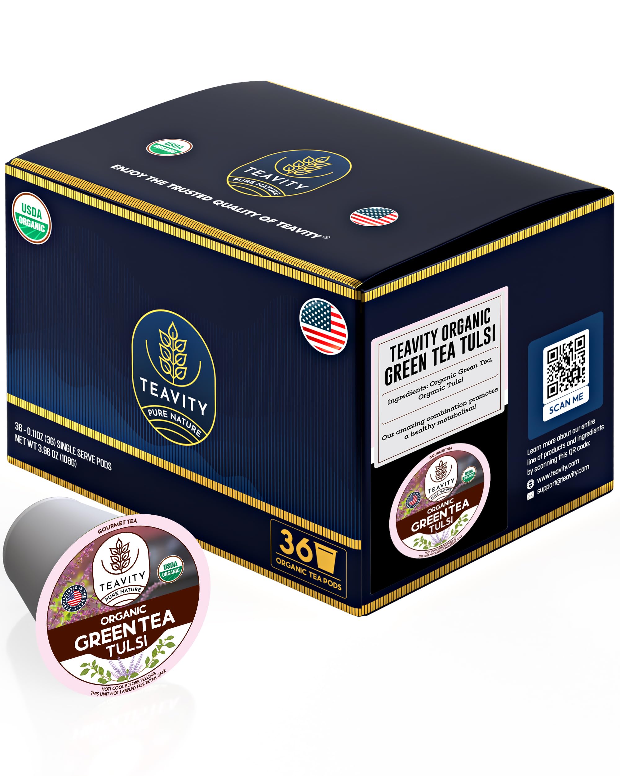 organic tulsi green tea samplers
