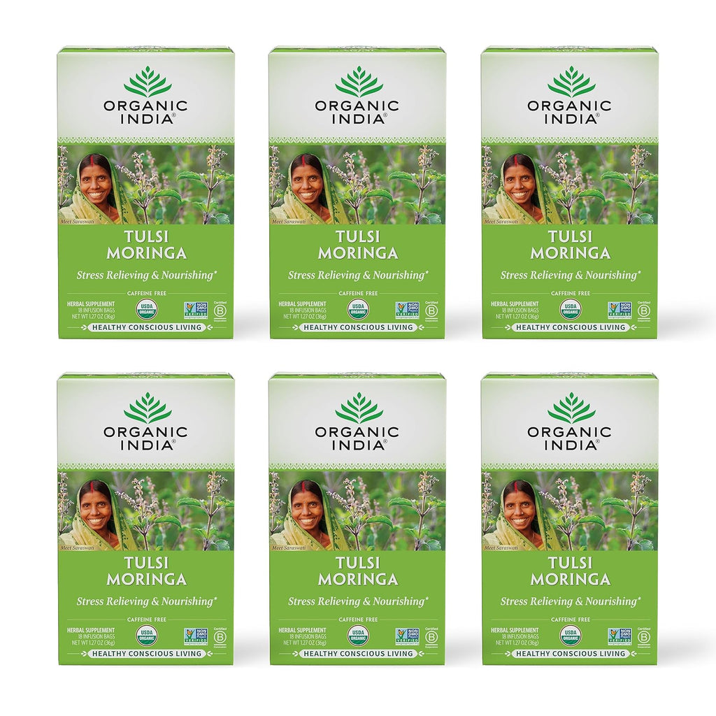 organic tulsi moringa herbal tea