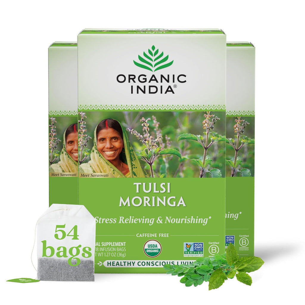 organic tulsi moringa herbal tea