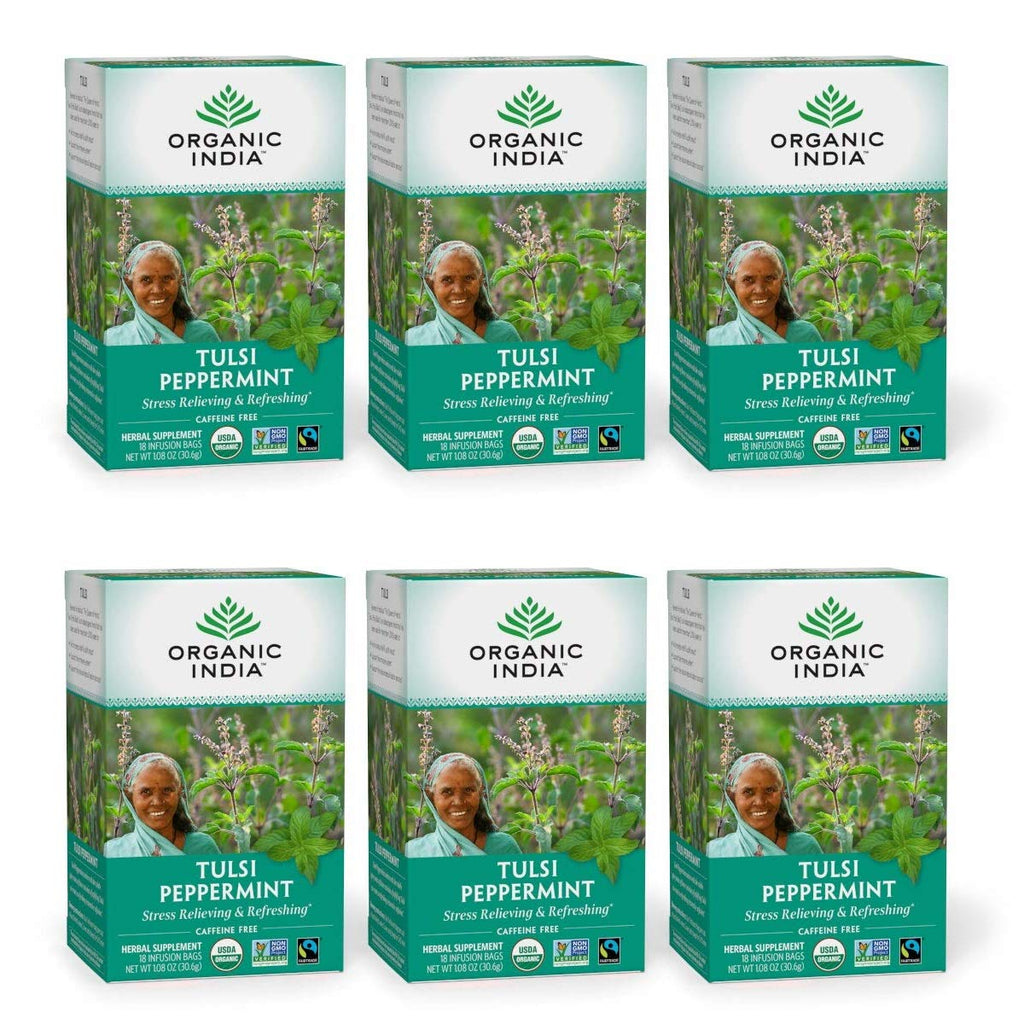 organic tulsi peppermint herbal tea