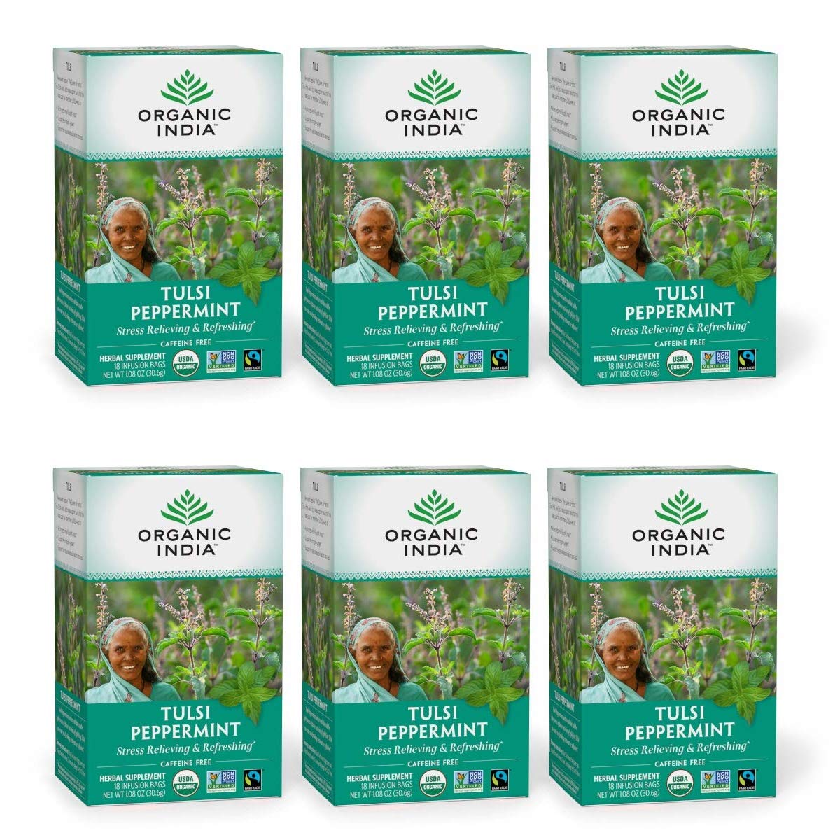 organic tulsi peppermint herbal tea
