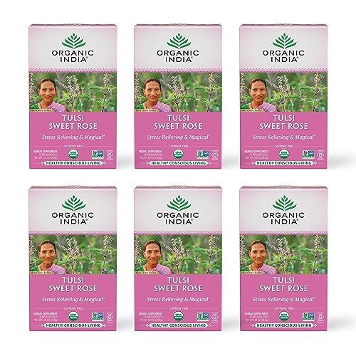 organic tulsi sweet rose herbal tea