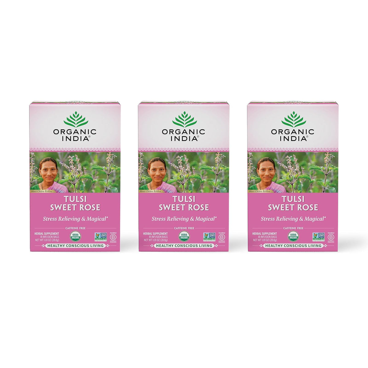 organic tulsi sweet rose herbal tea