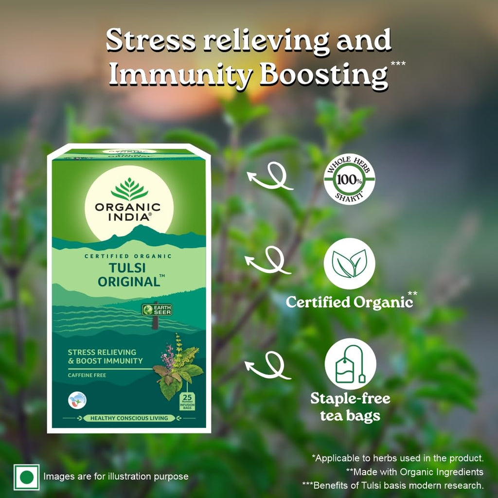 Organic Tulsi tea for wellness