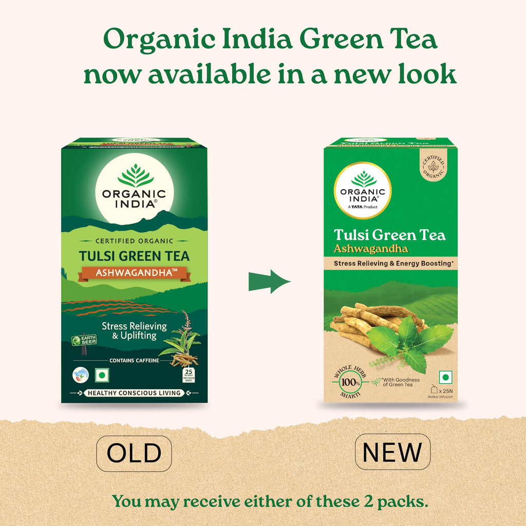 Organic Tulsi tea with ashwagandha