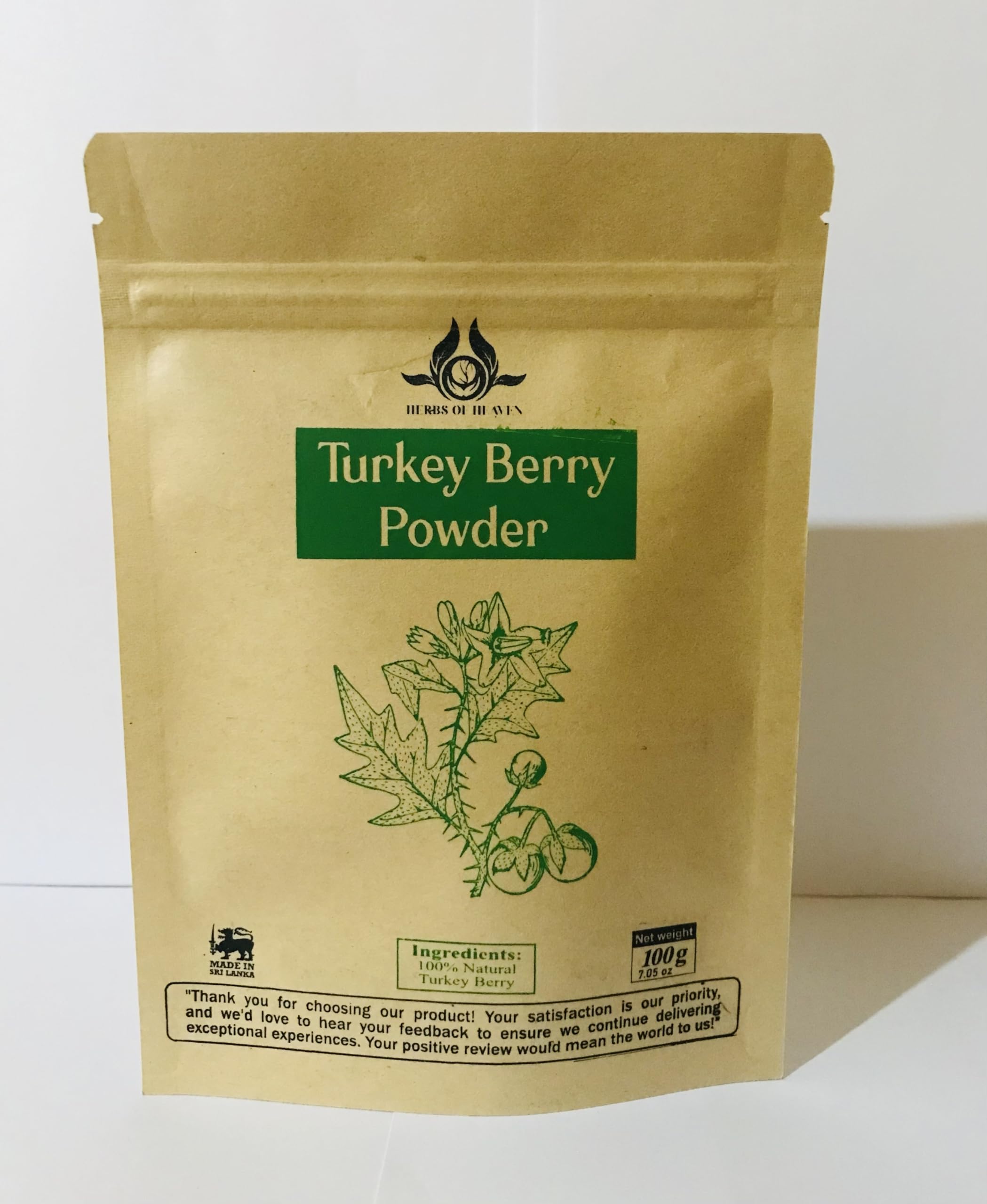 organic turkey berry leaves powder